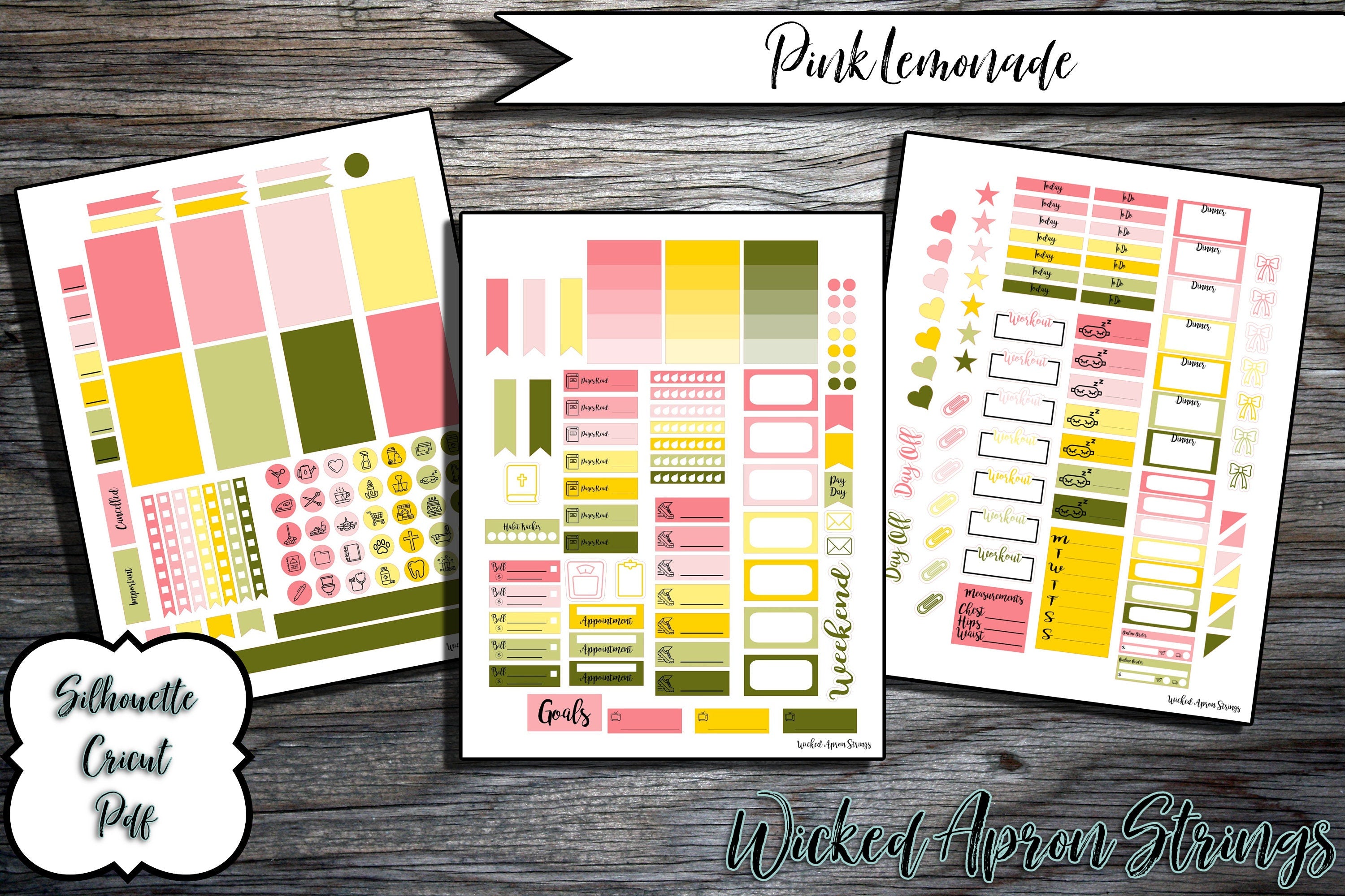 Printable Stickers for Classic Happy Planner Weekly Planner Spread : P ...